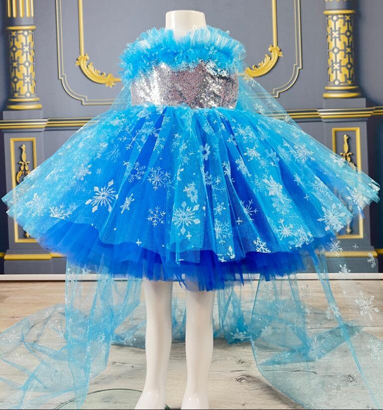 Frozen Princess Elsa Dress, Baby Girl Costume, Frozen Birthday Dress ...