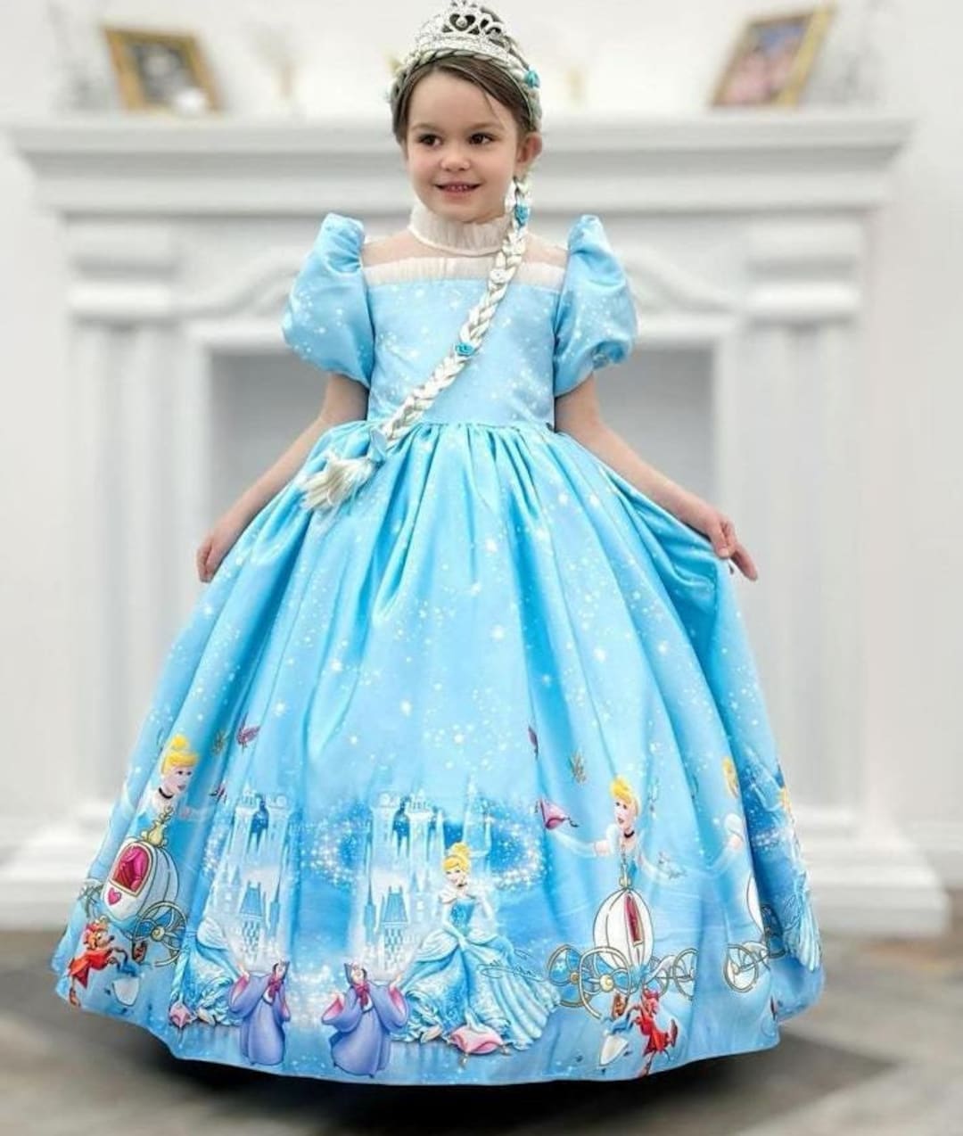 Cinderella Costume: Blue Princess Dress for Toddler Girls - Etsy