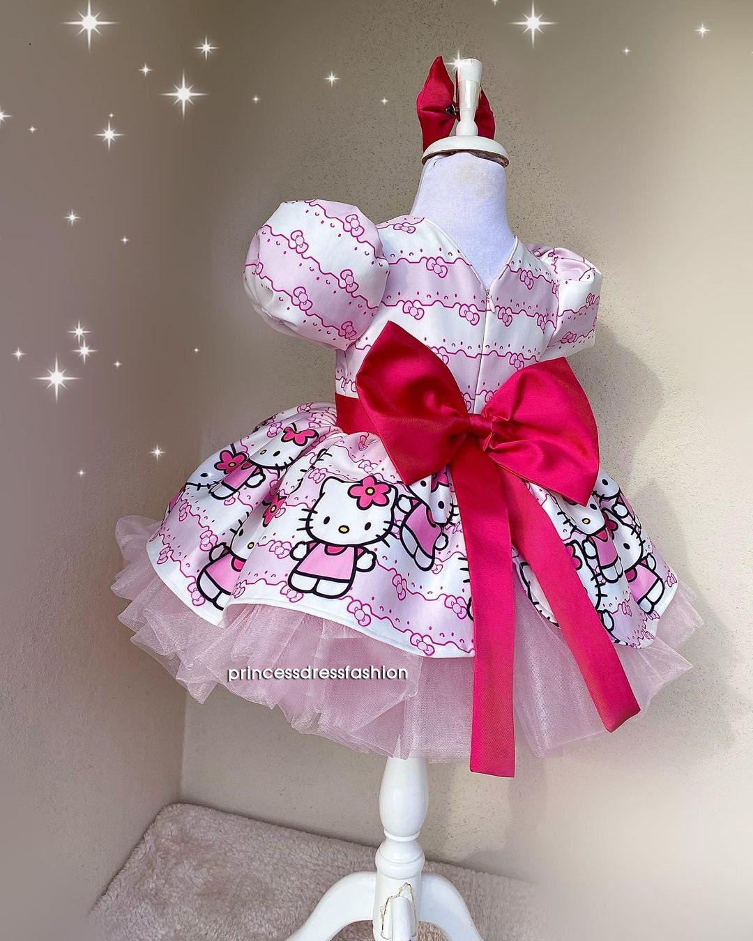 Hello Kitty Costume: Pink Toddler Dress for Halloween Birthday - Etsy