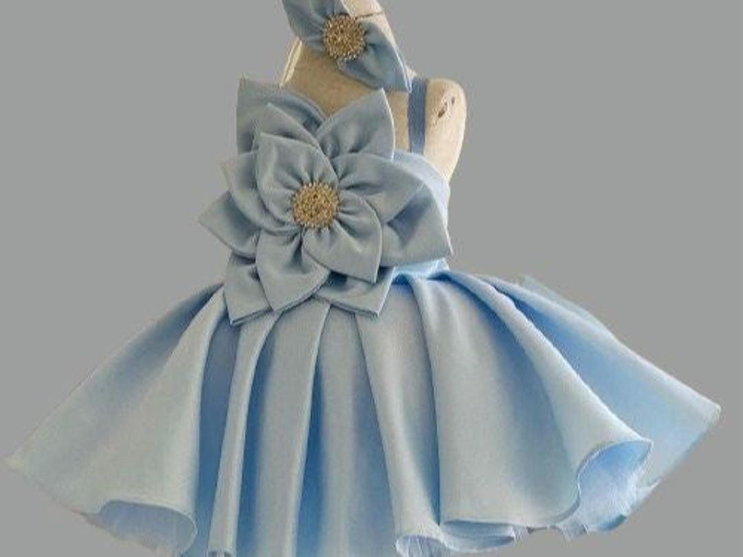 Dusty Blue Flower Girl Dress - A Whimsical Tulle Princess Dress for ...