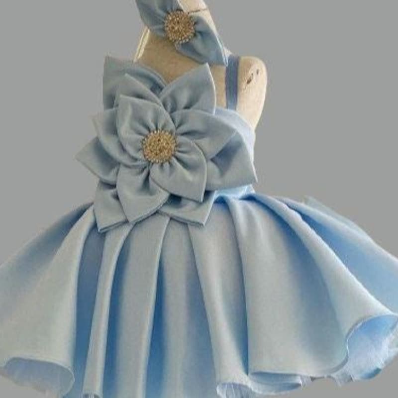 Dusty Blue Flower Girl Dress - Etsy