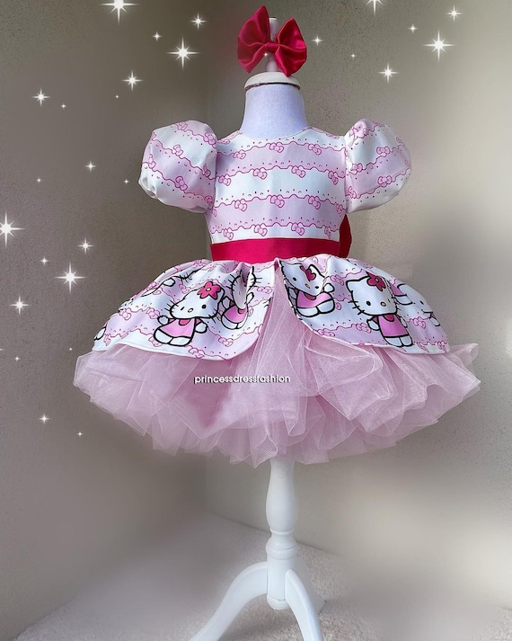 Hello Kitty Costume for Girls Toddler Pink Hello Kitty Dress Perfect for Halloween Hello Kitty Themed Birthday Parties Etsy Australia