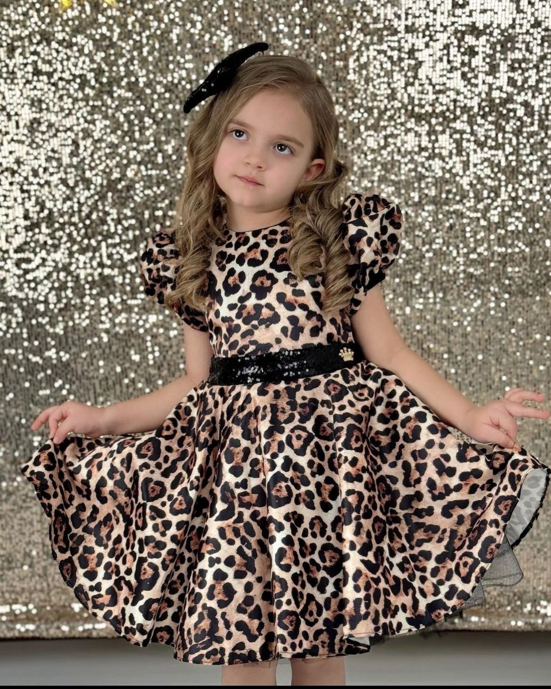 Leopard Print Puffy Baby Dress: Elegant Tutu Gown - Etsy