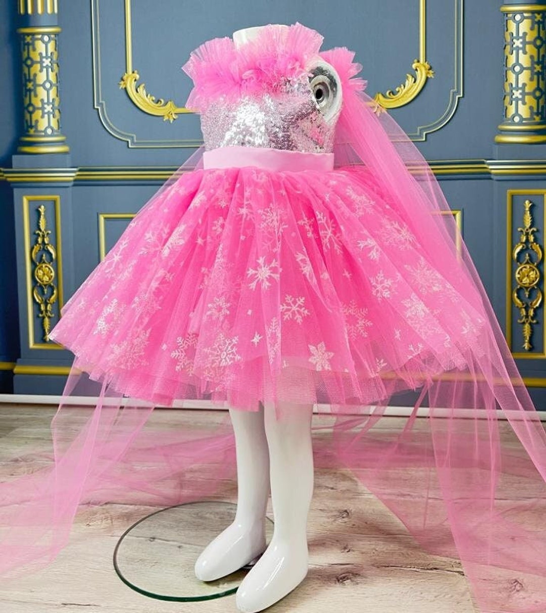 Pink Princess Elsa Dress, Elsa Costume for Toddler Girls, 1st Elsa ...