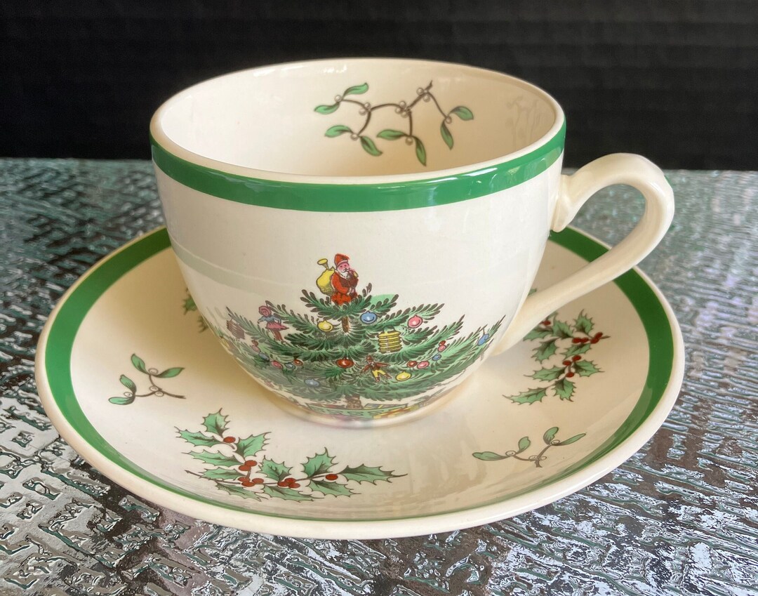 Spode Tea Cup and Saucer christmas Tree Pattern - Etsy