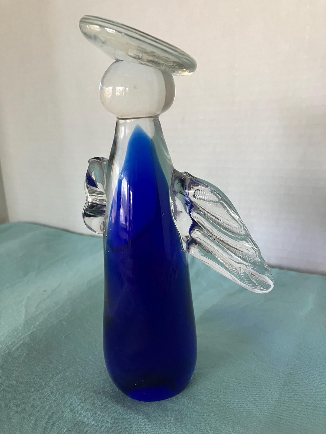 Angel Glass Figure Cobalt Blue Inside - Etsy