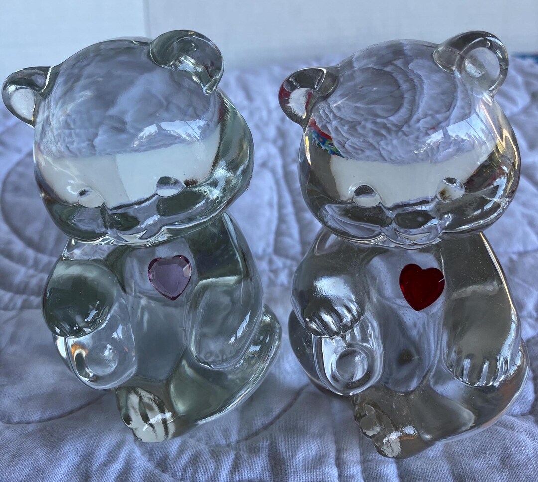 Birthday Bear Fenton Paperweight July and October - Etsy