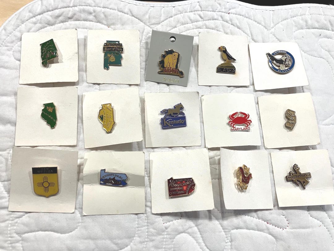 State Lapel Pins Vintage - Etsy