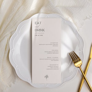 Wedding Menu Template | Wedding Menu Card | Modern Wedding Template ...