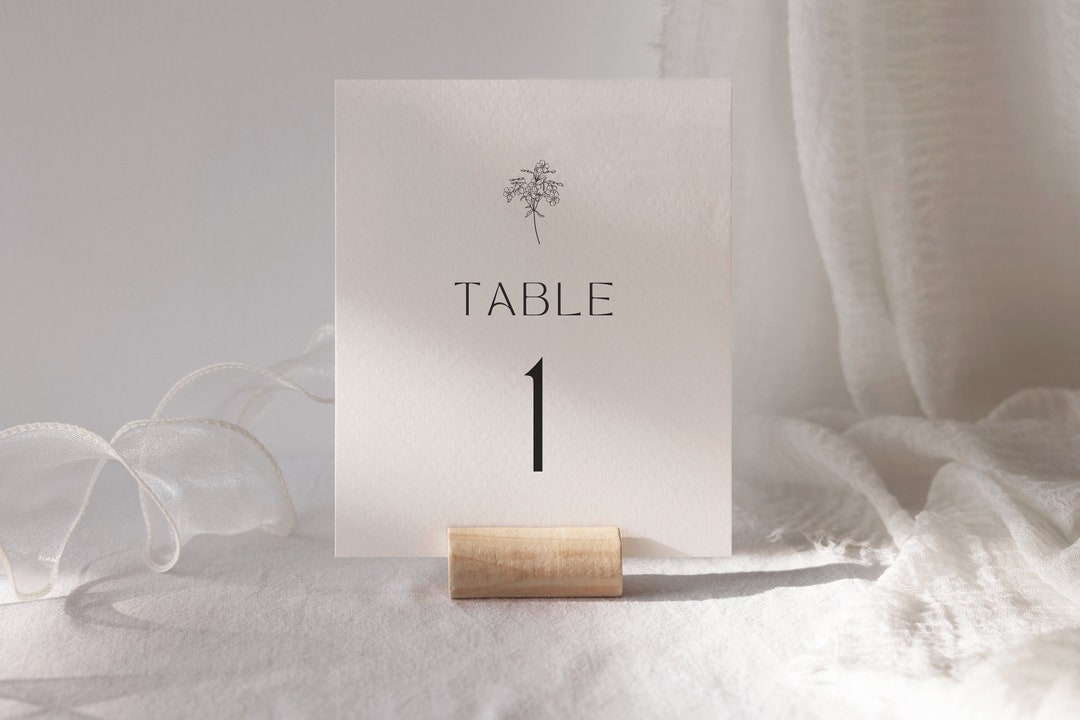 Table Number Template | Coquette Wedding Table Number Template | Canva ...