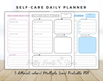 Daily Self-care Productivity Printable Planner Checklist - Etsy