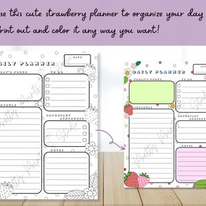 Printable Coloring Daily Planner, Productivity Planner, Daily Organizer ...