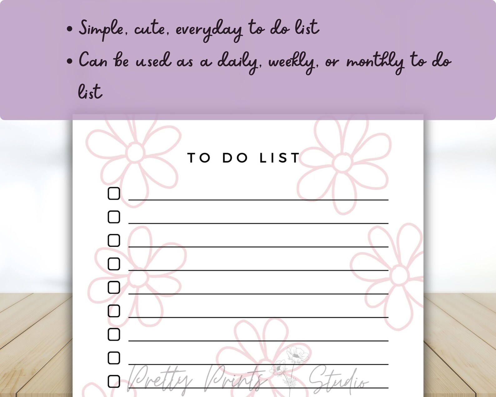Simple To-do List Printable, Minimal Task List, Daily Productivity ...