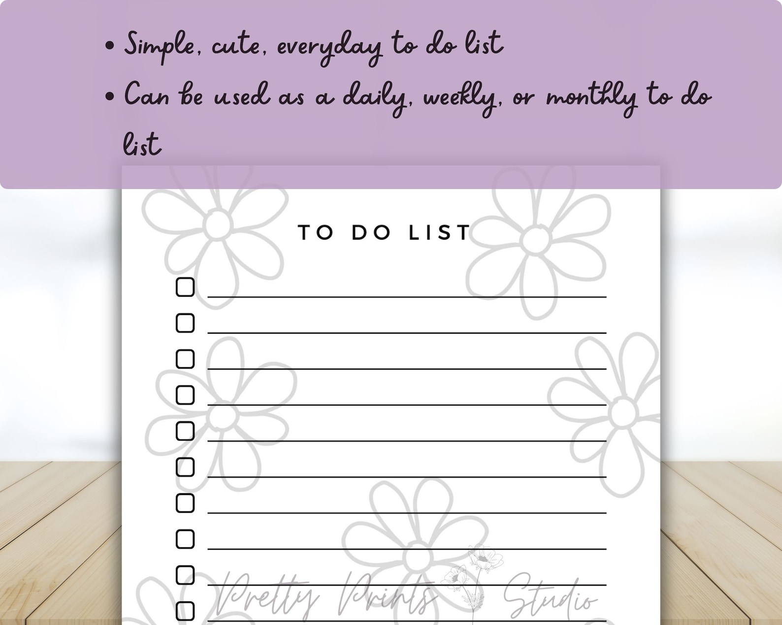 Simple To-do List Printable, Minimal Task List, Daily Productivity ...