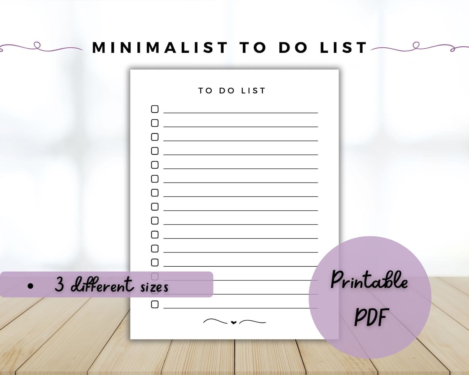 Minimalist To-do List Printable, Simple Task List, Daily Productivity ...