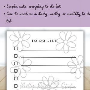 Simple To-do List Printable, Minimal Task List, Daily Productivity ...