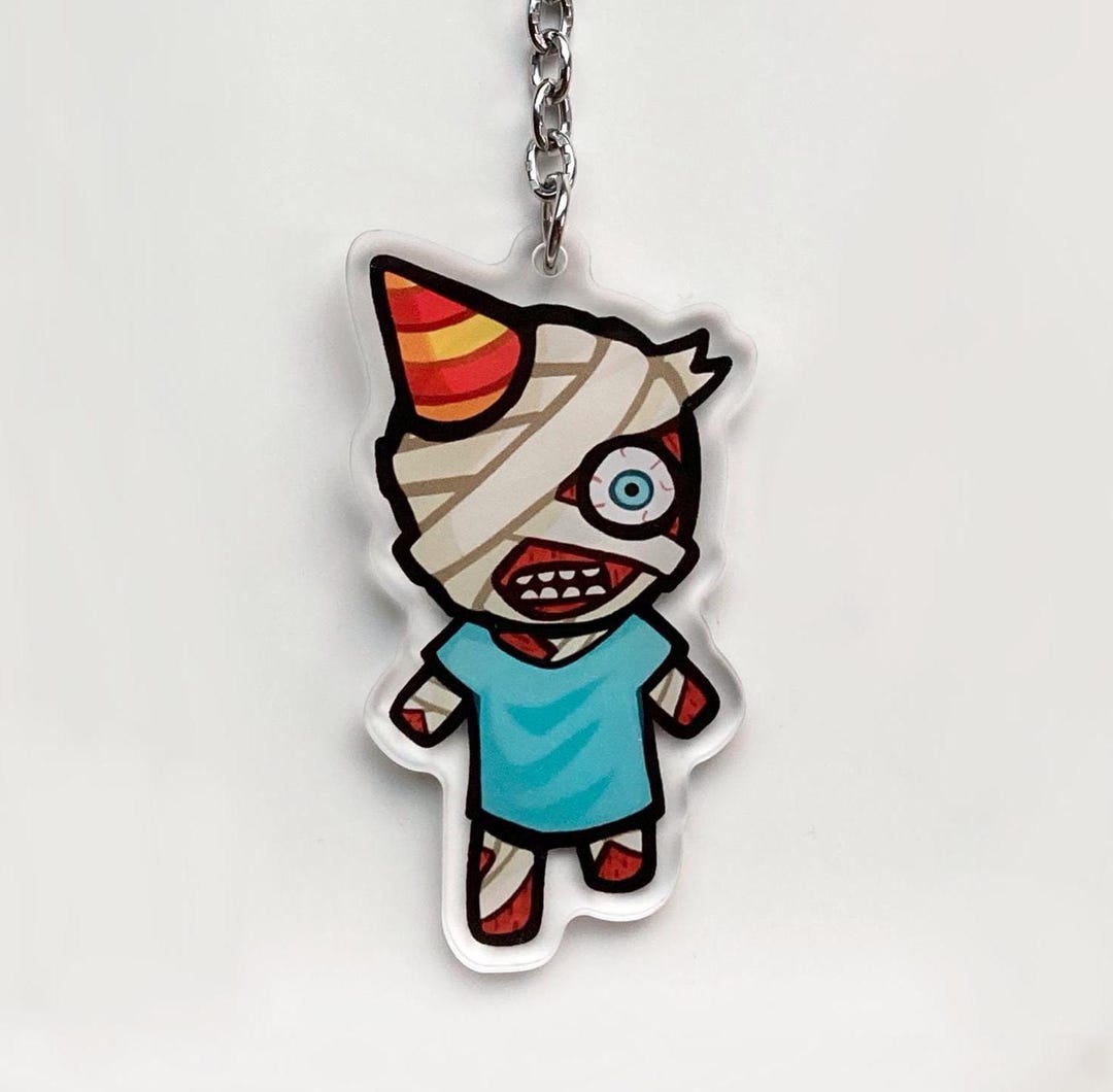 Curly Mouthwashing Game Acrylic Keychain - Etsy