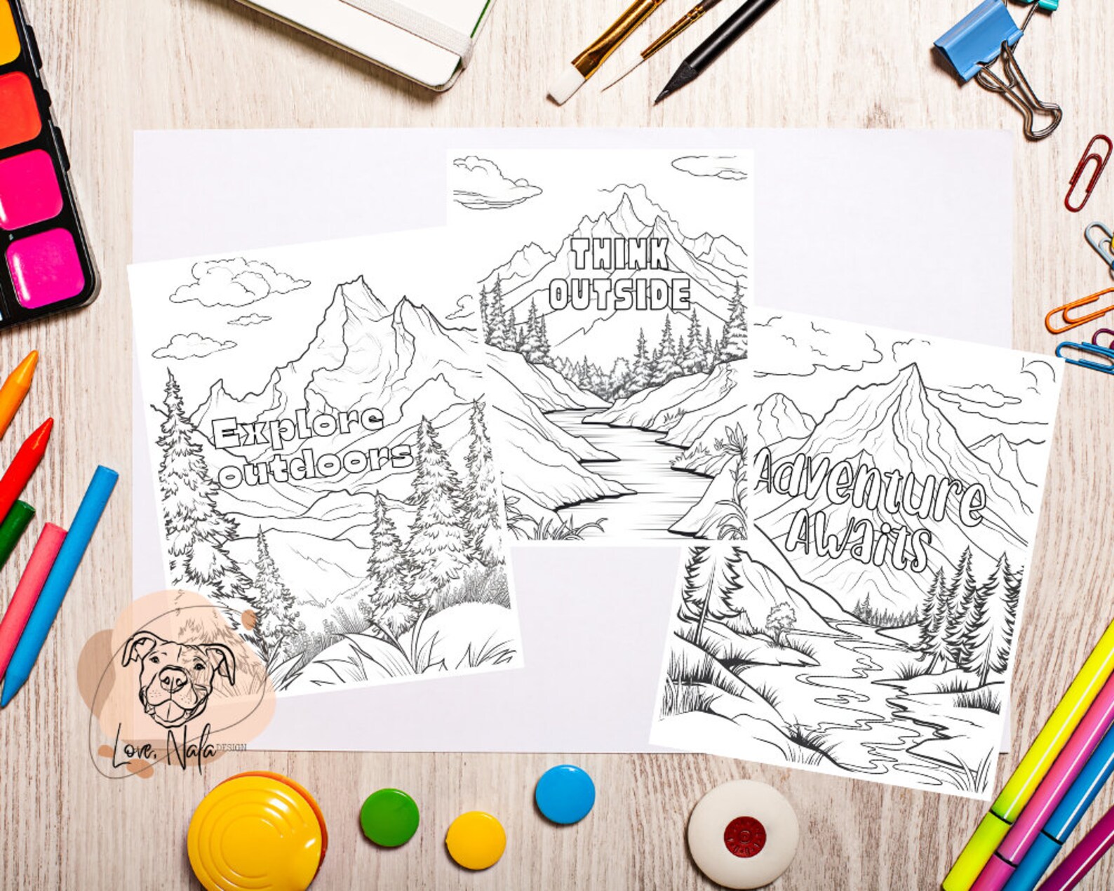 Mountain Coloring Pages Adventure Coloring Pages Adult Coloring Pages ...