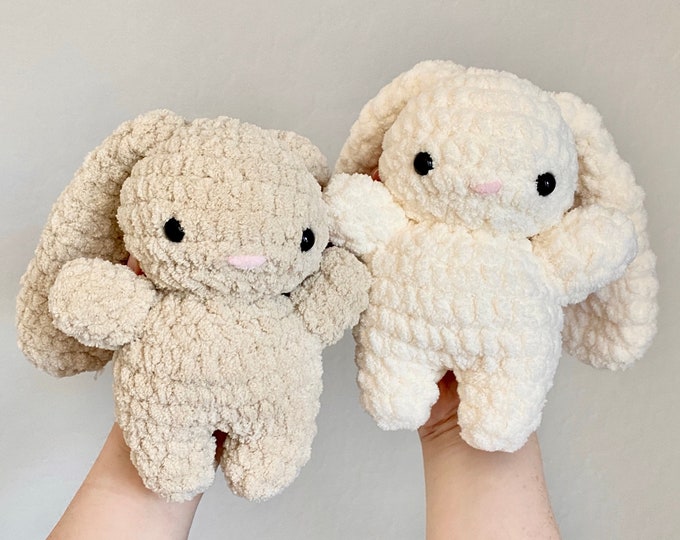 Crochet Bunny | Bunny Plushie | Bunny Collectible | Handmade Plushie ...