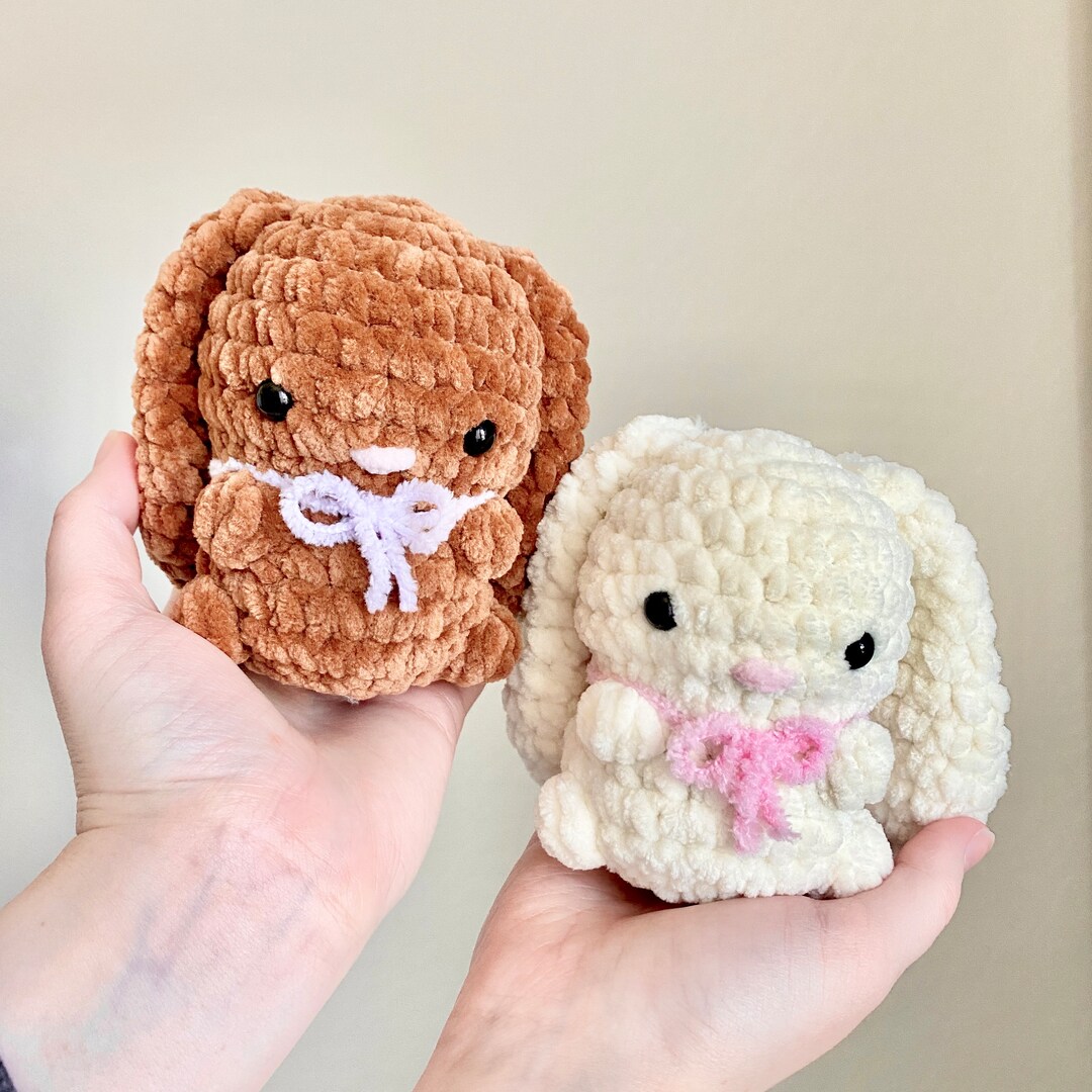 Mini Crochet Bunny | Bunny Plushie | Bunny Collectible | Handmade ...