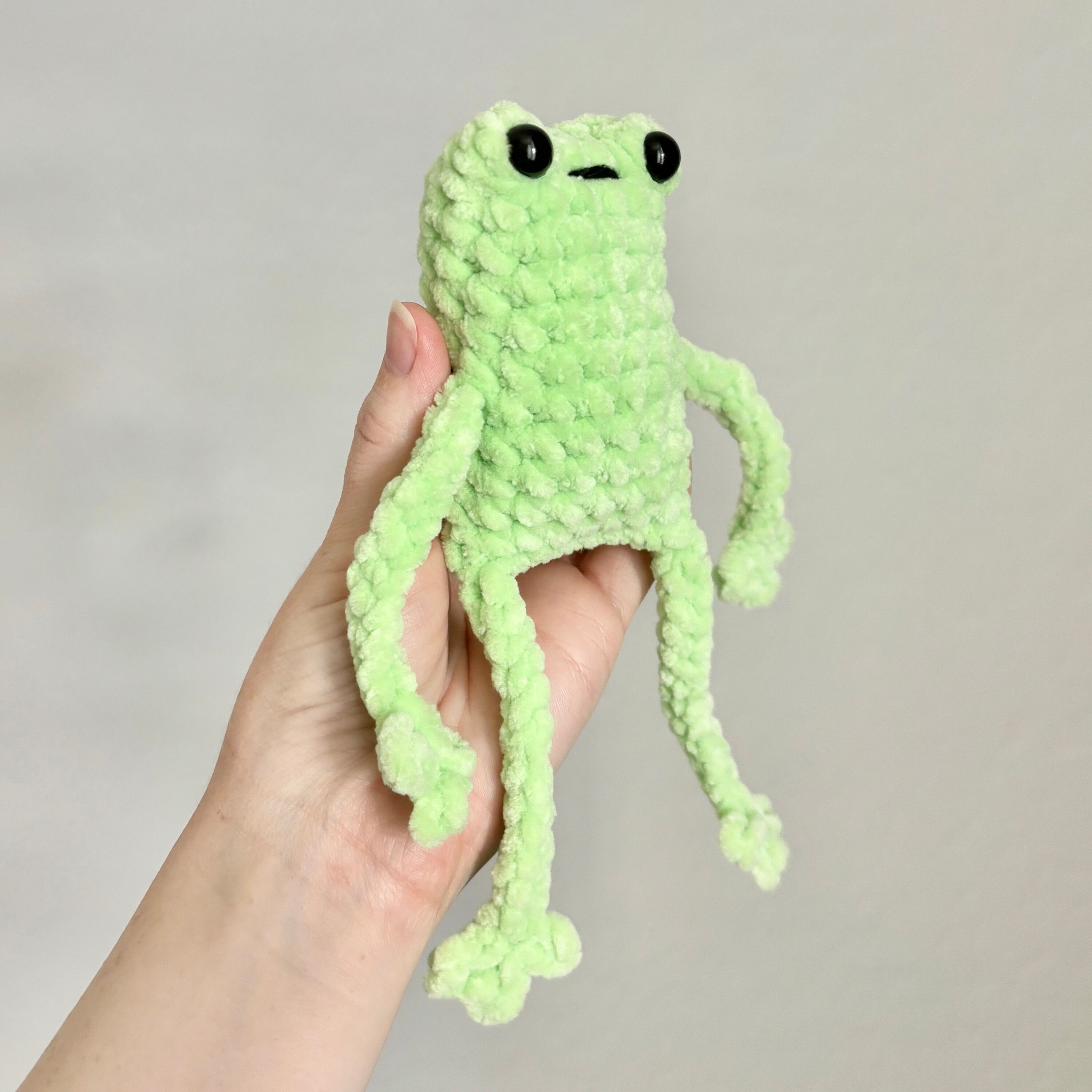 Crochet Leggy Frog Frog Plushies Amigurumi Stuffed Animal Froggie ...