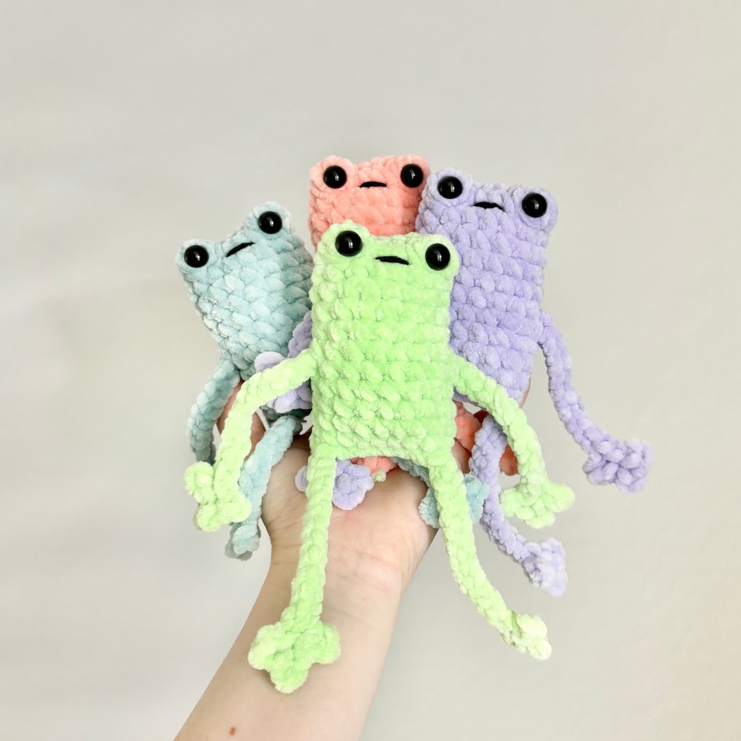 Crochet Leggy Frog Frog Plushies Amigurumi Stuffed Animal Froggie ...