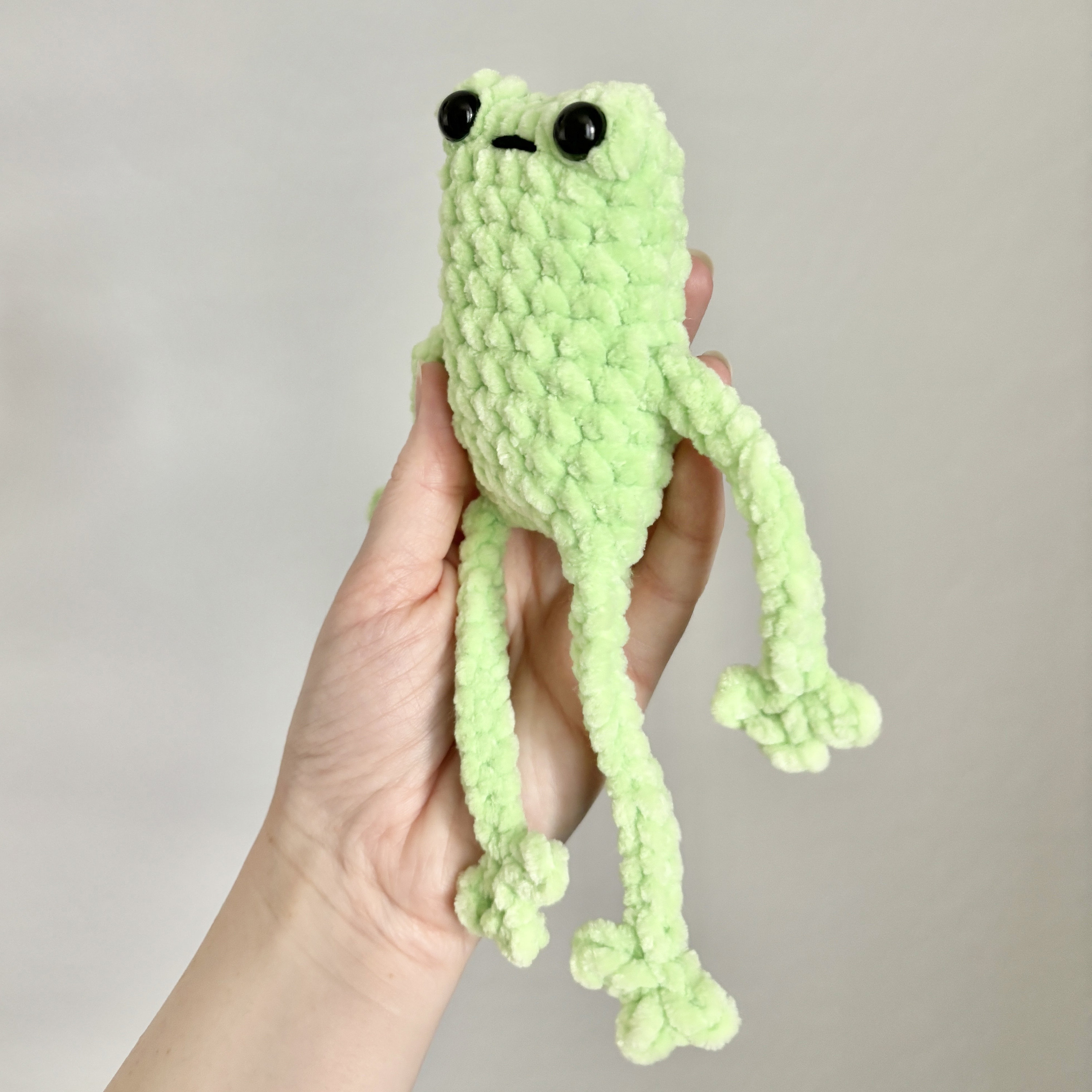 Crochet Leggy Frog Frog Plushies Amigurumi Stuffed Animal Froggie ...