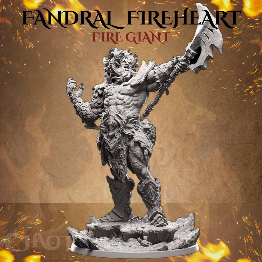 Fire Giant Monster Dnd Miniature | 75mm Base | TTRPG Mini | Great GM ...
