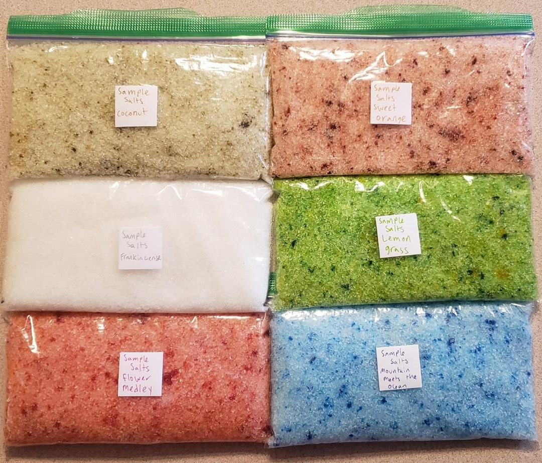 6oz 5-pack Homemade Bath Salts (sample Size Bundle) Epsom Salts ...