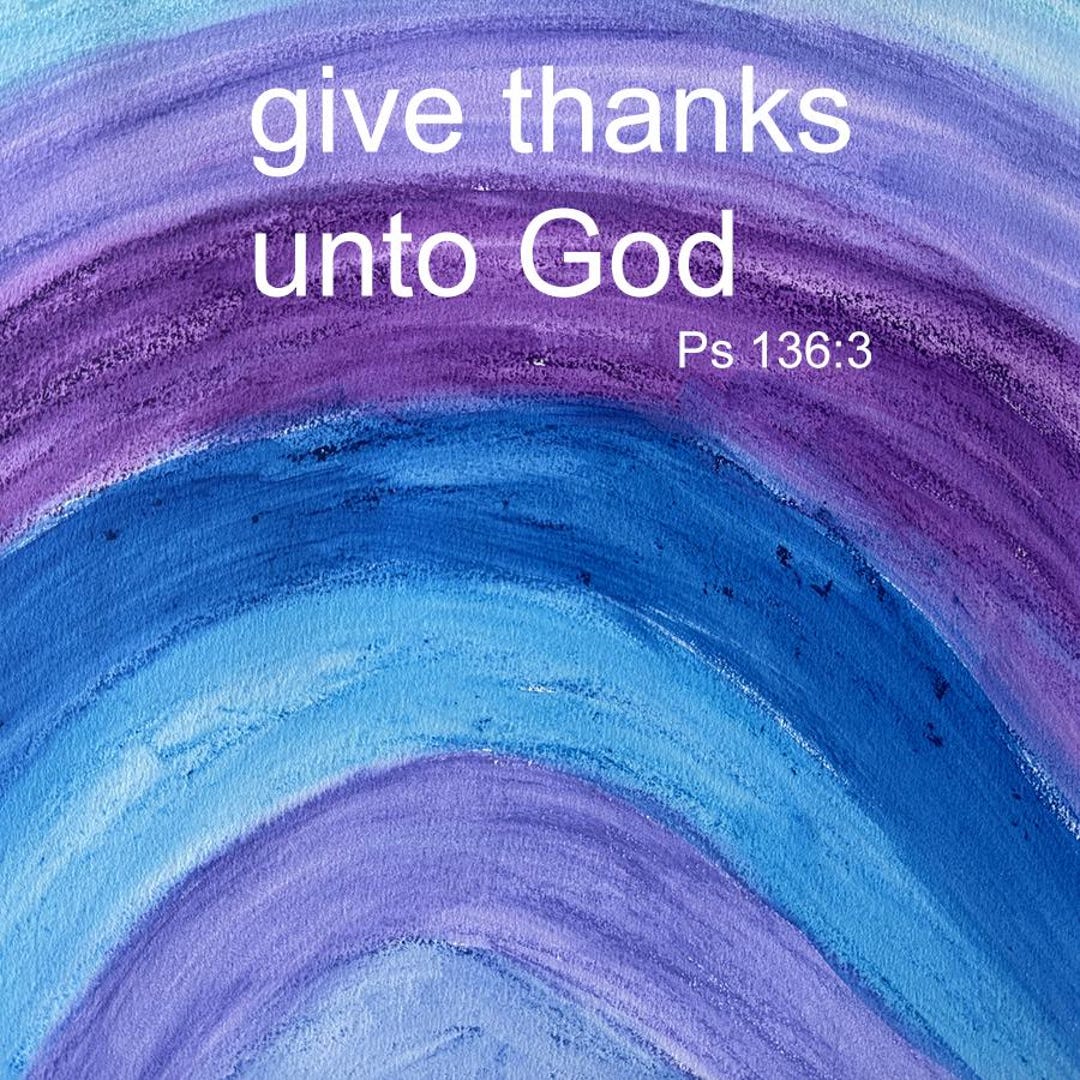 SKU70 Faithful Gratitude Blue Purple Sticker Christian Religious ...