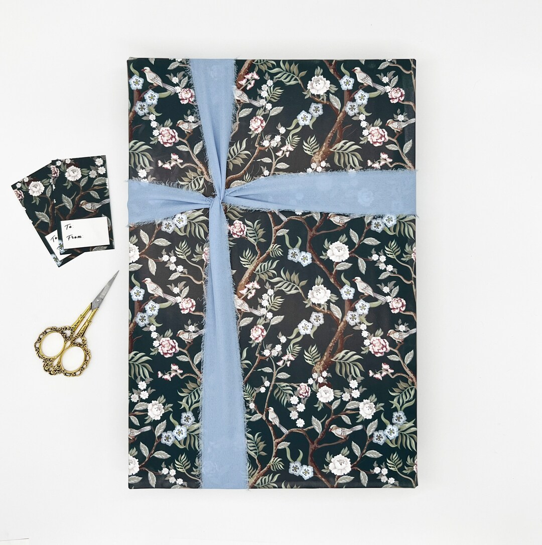 Botanical Wrapping Paper, Victorian Gift Wrap, Vintage Wrapping Paper ...