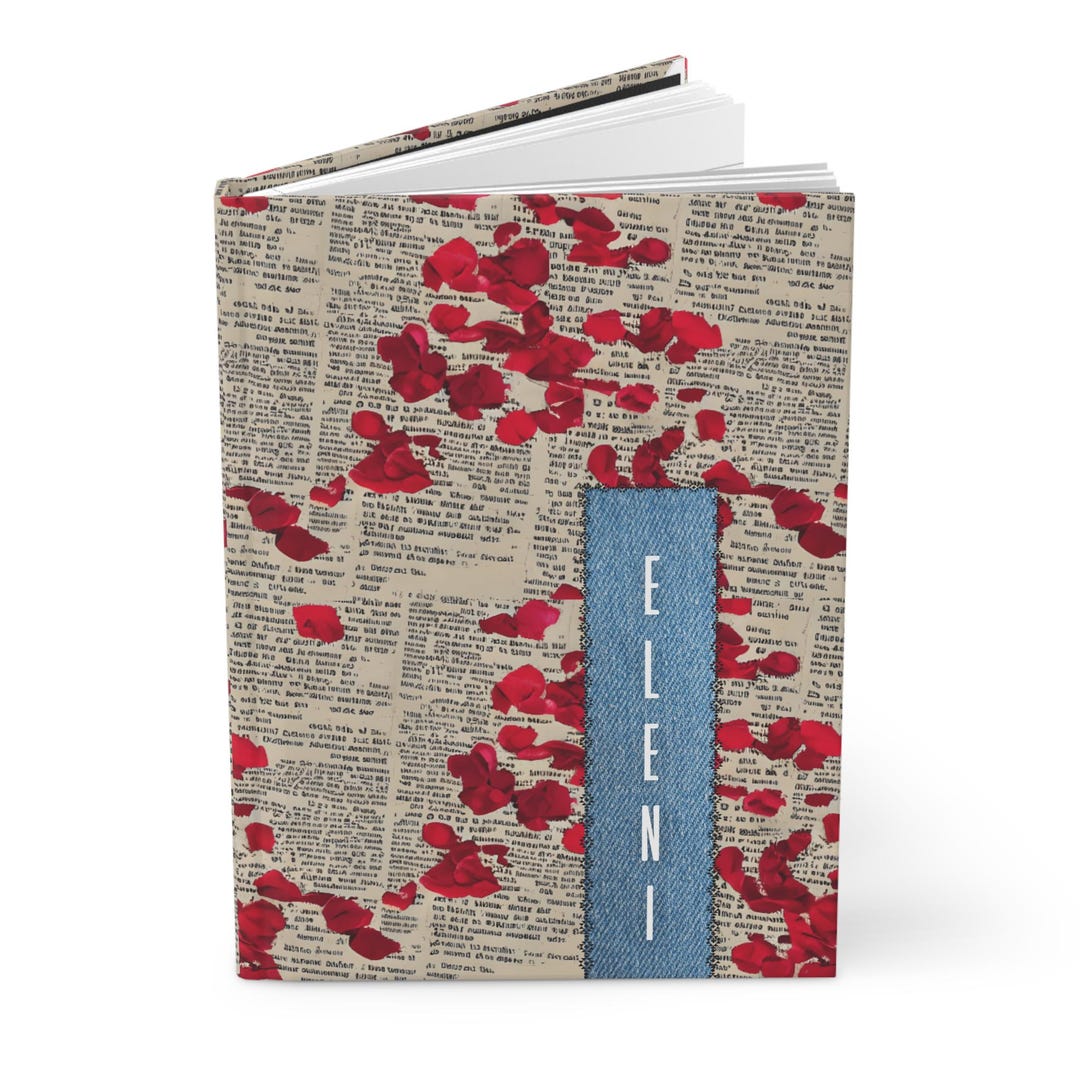 Personalized Vintage Inspired Decor Paper Roses & Denim Journal Cute ...