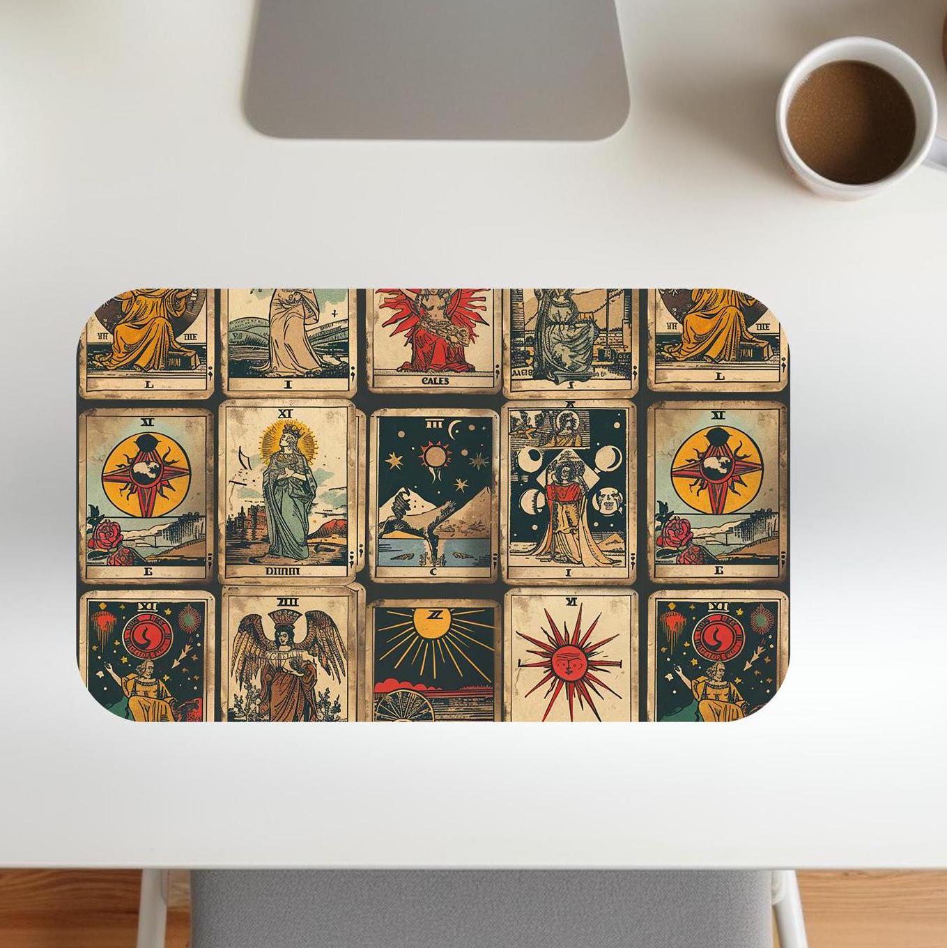 Vintage Tarot Card Desk Mat Boho Tarot Gift Office Decor Coworker Gift ...