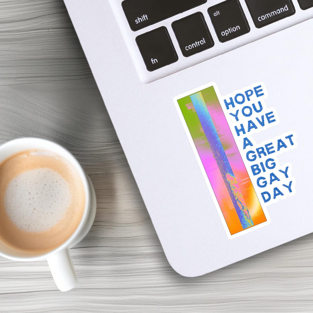 Big Gay Day Kiss-cut Sticker LGBTQ Decal Laptop Sticker Queer Pride ...