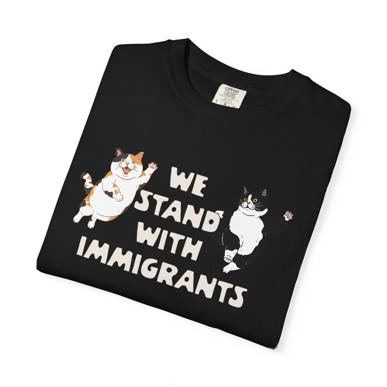 Funny Cats Anti ICE Immigrant Rights Comfort Colors T Shirt, Anti Trump ...