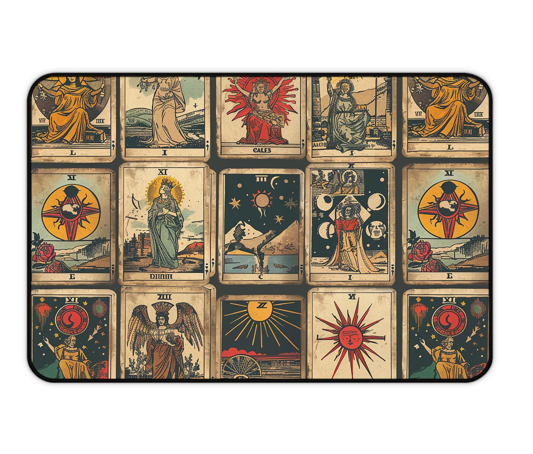 Vintage Tarot Card Desk Mat Boho Tarot Gift Office Decor Coworker Gift ...