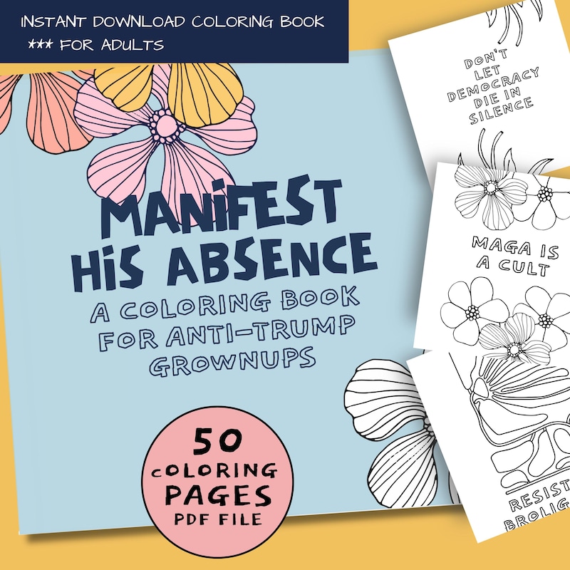 Trump Coloring Book - Etsy