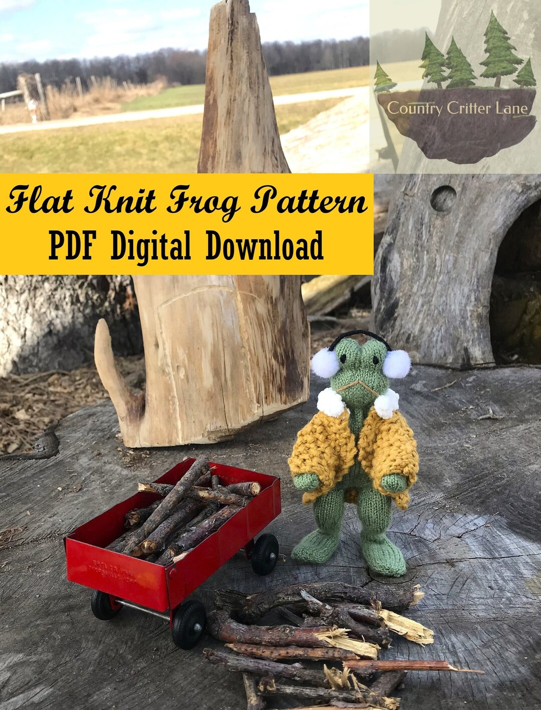 Flat Knit Frog Pattern - Etsy UK
