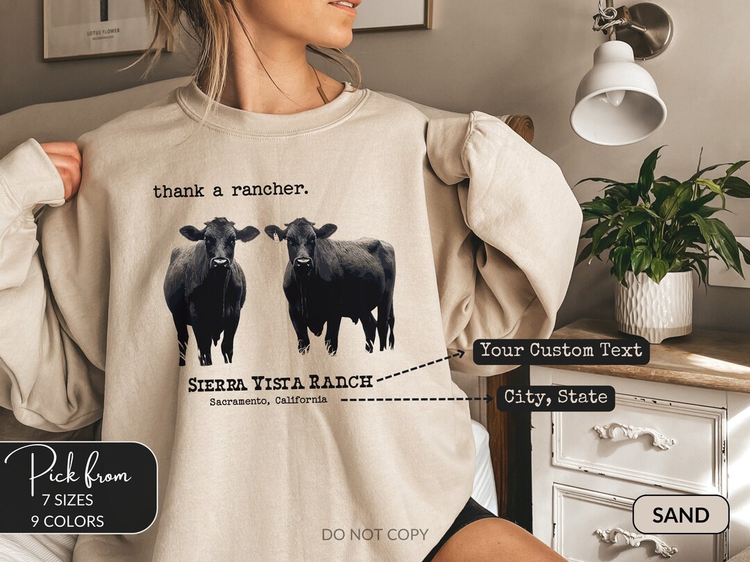 Personalized Ranch Tshirt Custom Farmer Tshirt Thank a Rancher Support ...