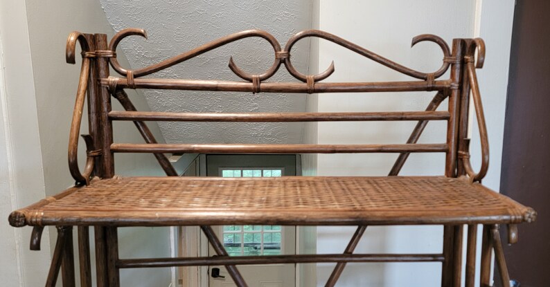 VTG Bamboo & Rattan Bakers Rack/plant Stand - Etsy