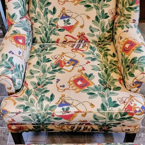 Freshly Custom Reupholstered VTG Wingback Chair W/ Ottoman - Etsy