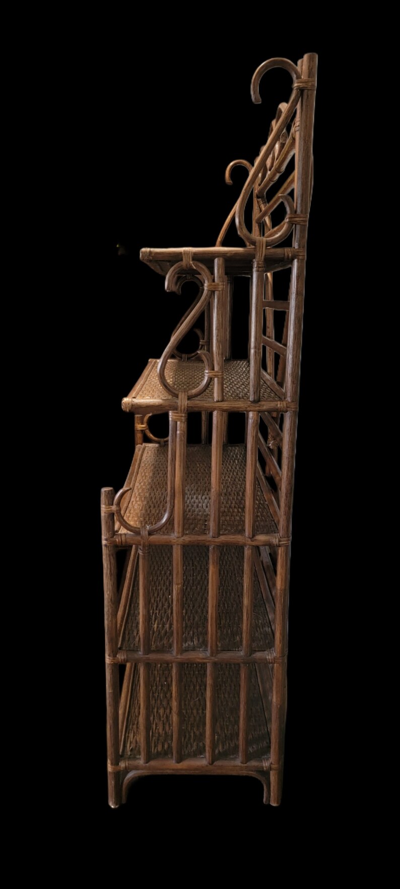 VTG Bamboo & Rattan Bakers Rack/plant Stand - Etsy