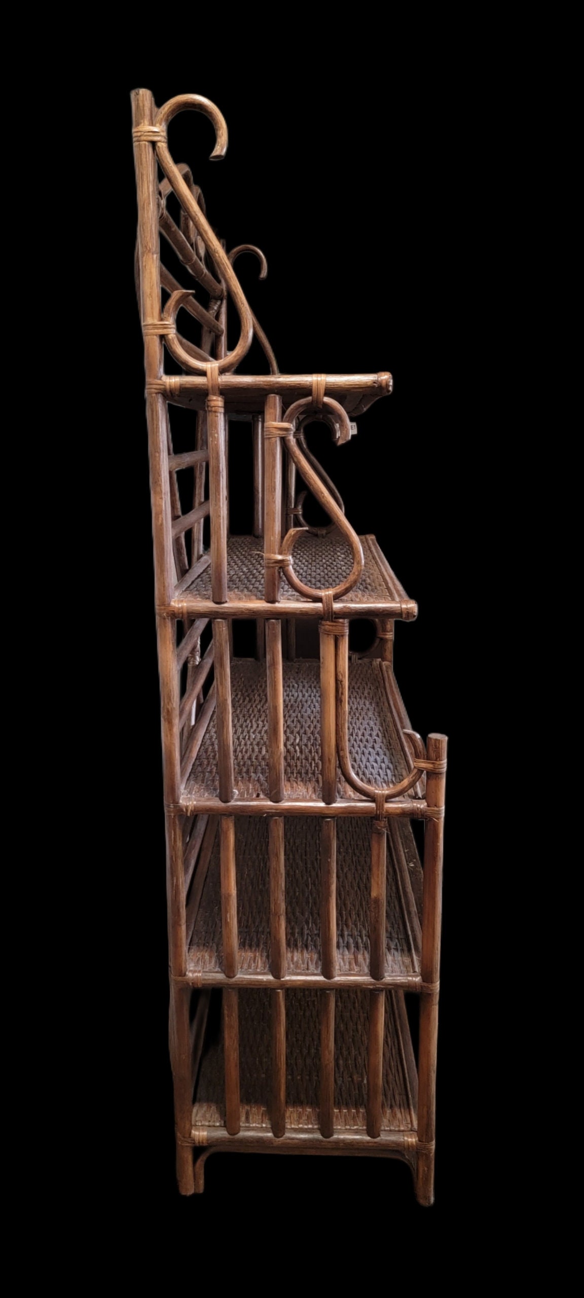 VTG Bamboo & Rattan Bakers Rack/plant Stand - Etsy