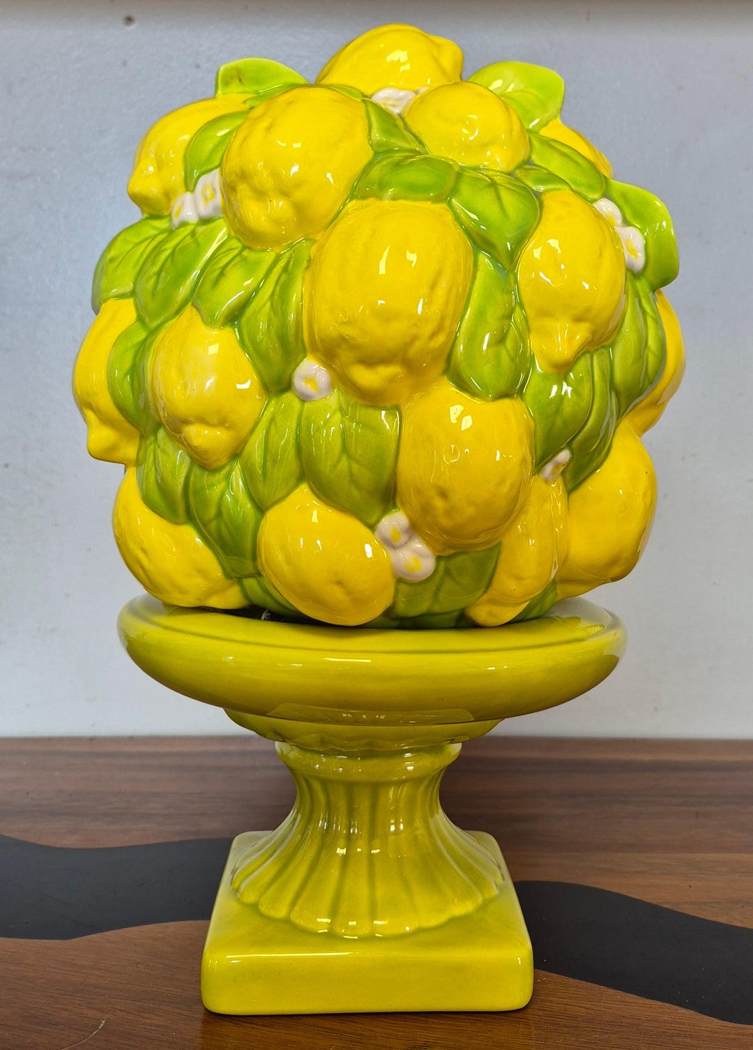 VTG Ceramic Lemon Topiary Centerpiece- 2 Pc. Mid-century Modern (MCM ...
