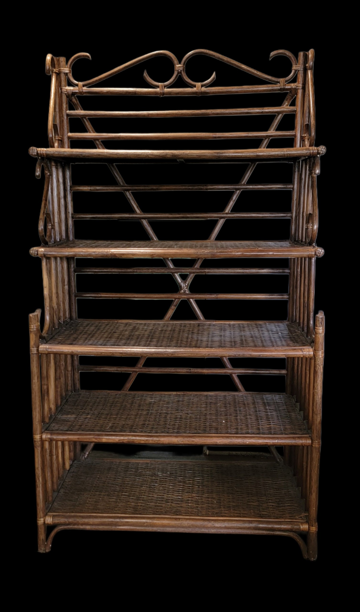 VTG Bamboo & Rattan Bakers Rack/plant Stand - Etsy
