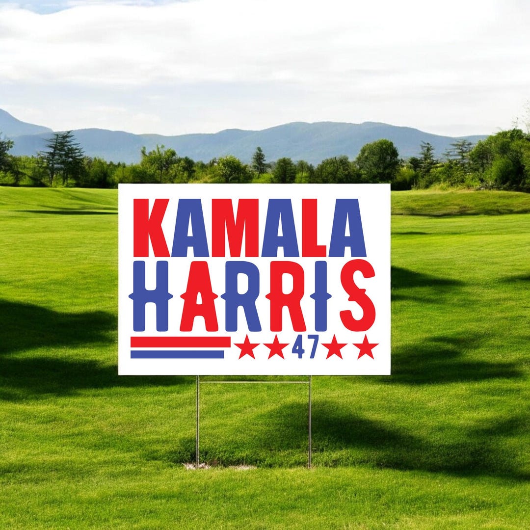 Kamala Harris Yard Sign, Election Yard Sign, Vote Yard Sign, Kamala ...