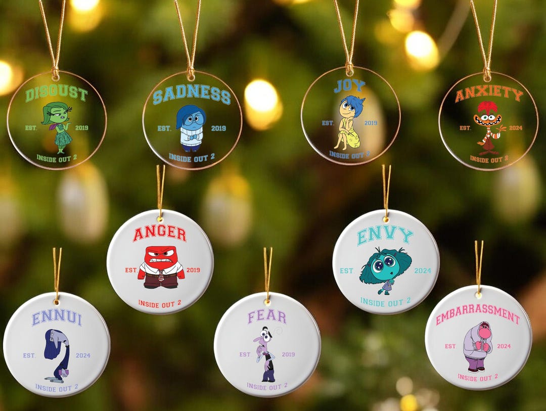 Personalized Inside Out Ornament With Year, Custom Inside Out ...