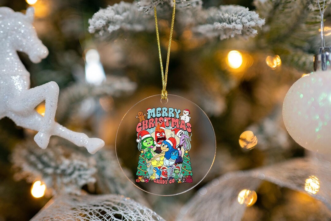 Inside Out Merry Christmas Ornament, Disney Ornaments, Acrylic Inside ...