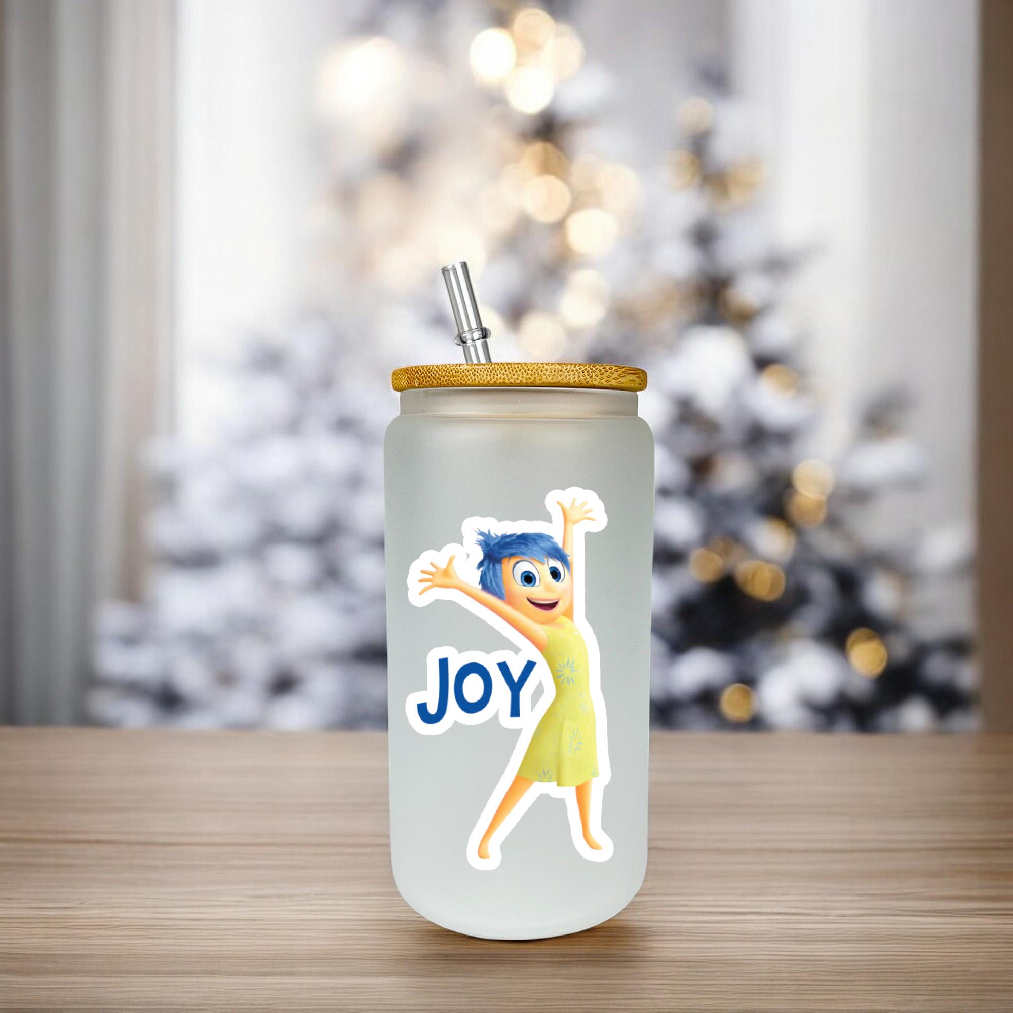 Inside Out Character Glass Cups, Christmas Gifts, Holiday Cup Gifts ...