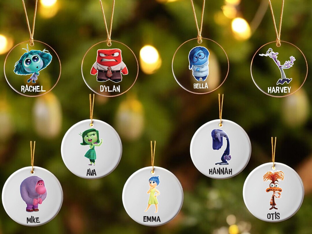 Personalized Name Inside Out Ornament, Custom Cute Family Matching ...